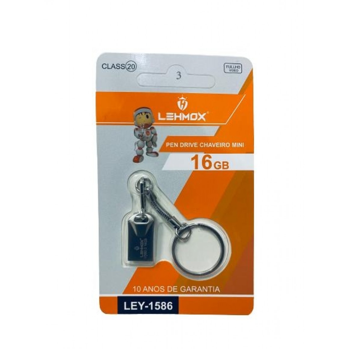 PEN DRIVE MINI CHAVEIRO 16GB LEHMOX LEY-1586