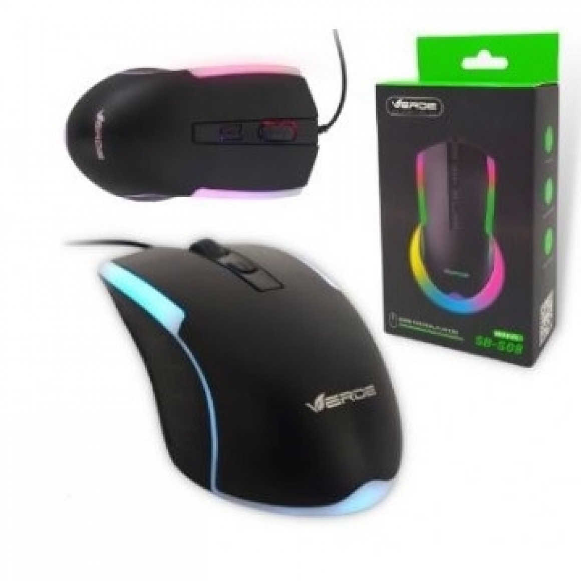 MOUSE GAMER VERDE SB-S08