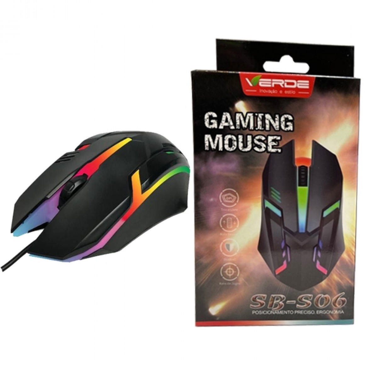 MOUSE GAMER VERDE SB-S06