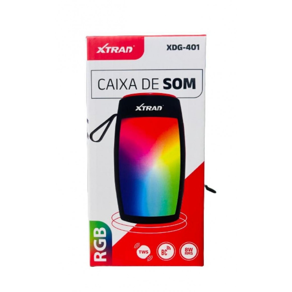 CAIXA DE SOM BLUETOOTH COM LED RGB XTRAD XDG-401