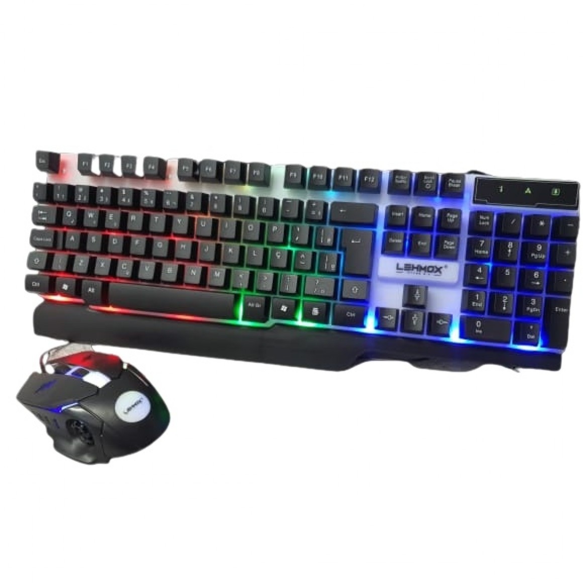 KIT MOUSE E TECLADO GAMER COM LED LEHMOX LEY-45
