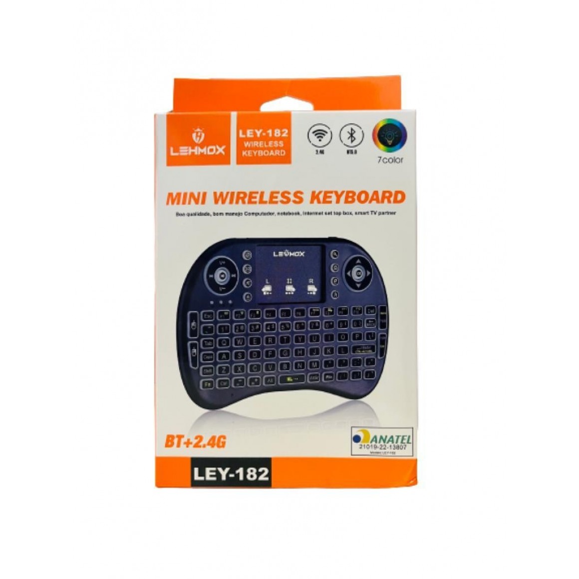 MINI TECLADO USB/BLUETOOTH COM LED LEHMOX LEY-182