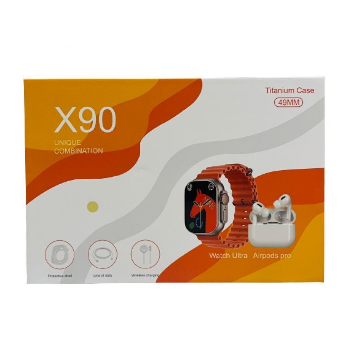 KIT SMARTWATCH E FONE DE OUVIDO BLUETOOTH X90