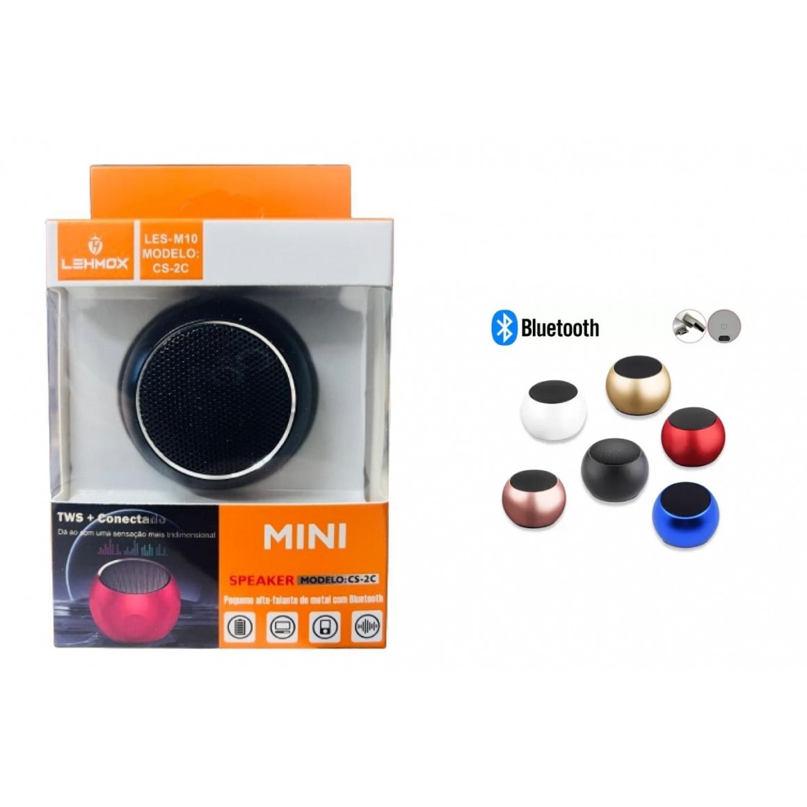 MINI CAIXA DE SOM BLUETOOTH LEHMOX LES-M10 CS-2C