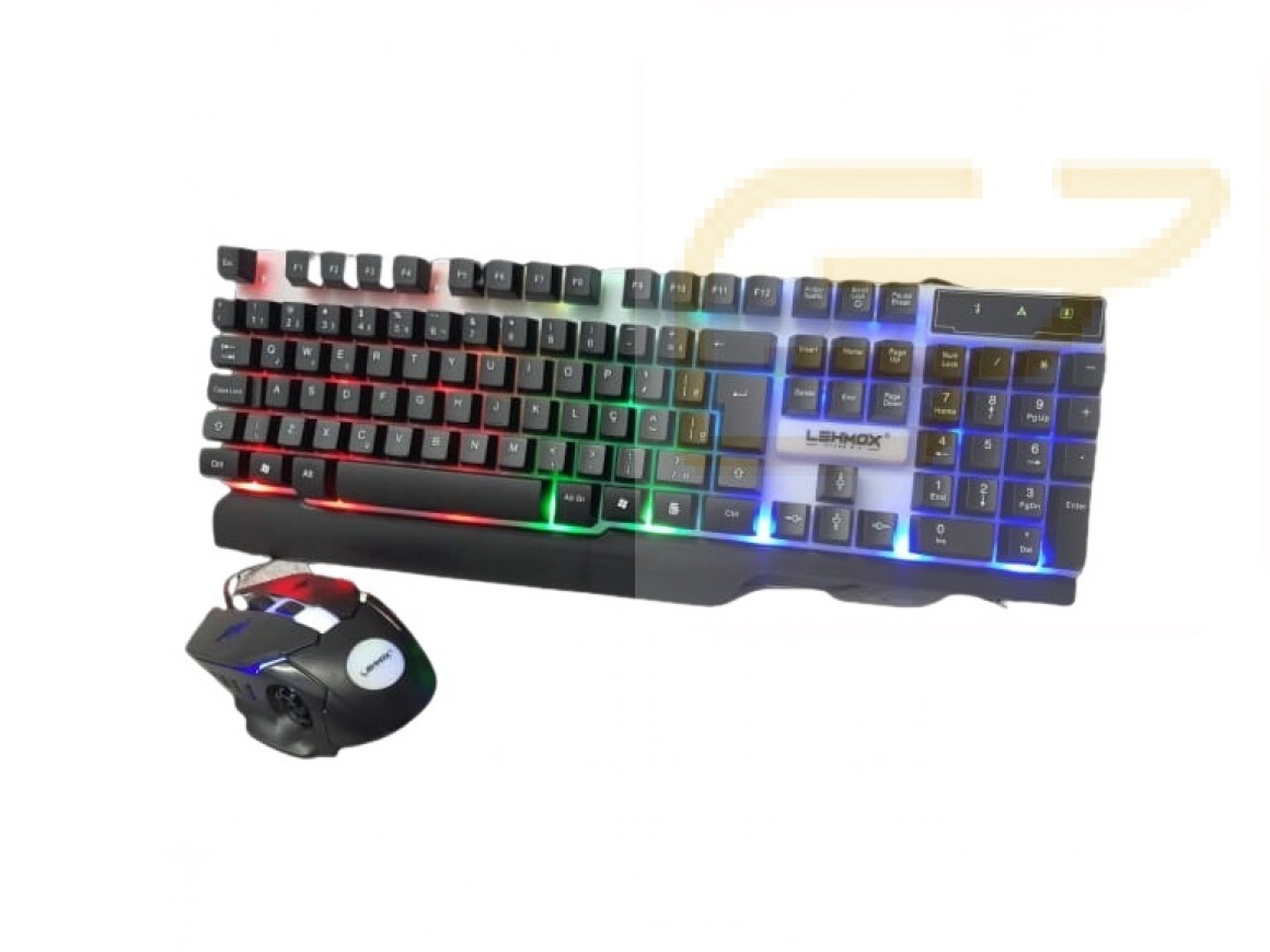 KIT MOUSE E TECLADO GAMER COM LED LEHMOX LEY-45